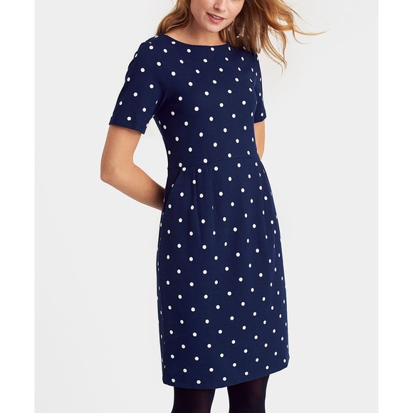 Joules | Dresses | Joules Beth Dress In Navy Spot Size Navy Blue White ...
